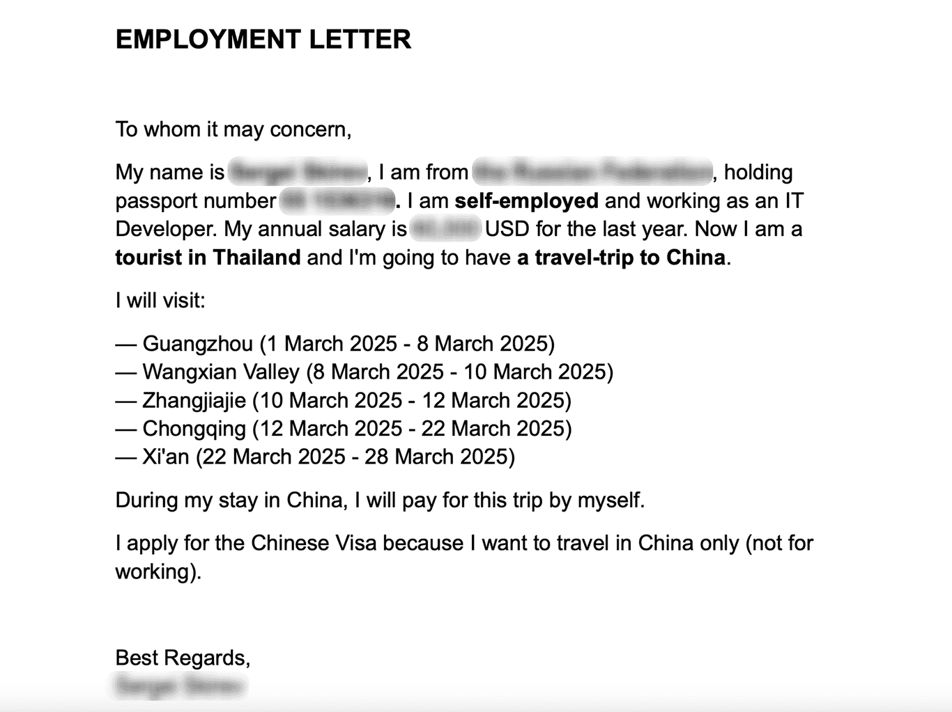 Cómo solicitar una visa para China desde otro país. Qué documentos se ...